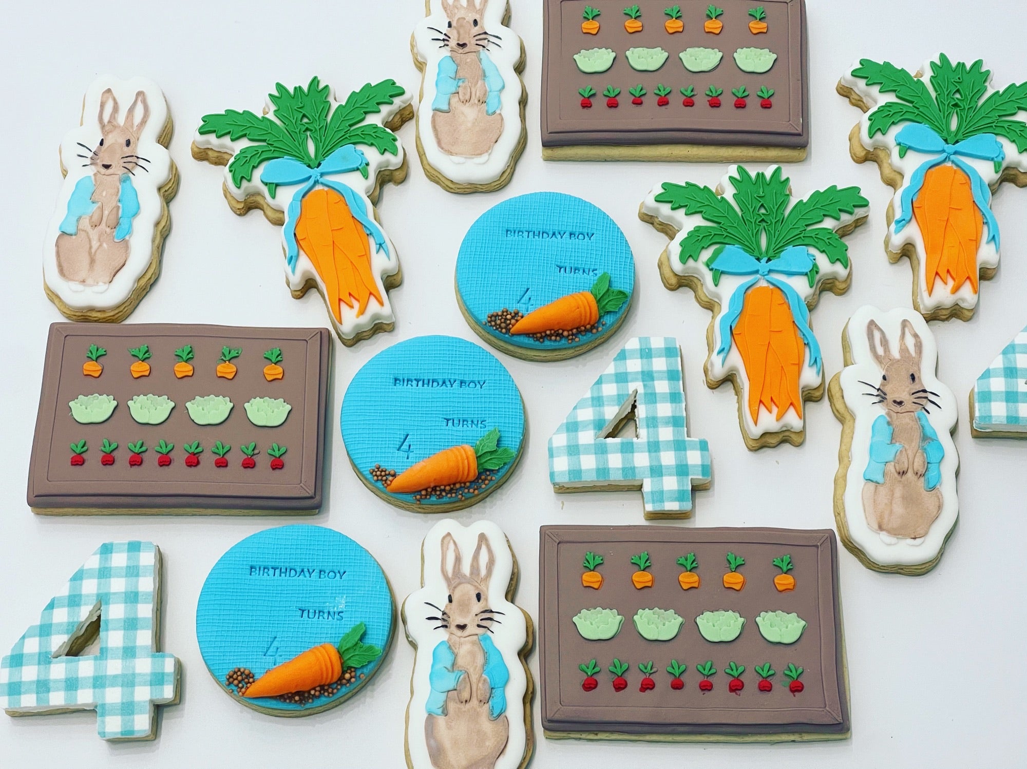 Peter Rabbit Cookies Personalised - Sophia's Cookie Creations