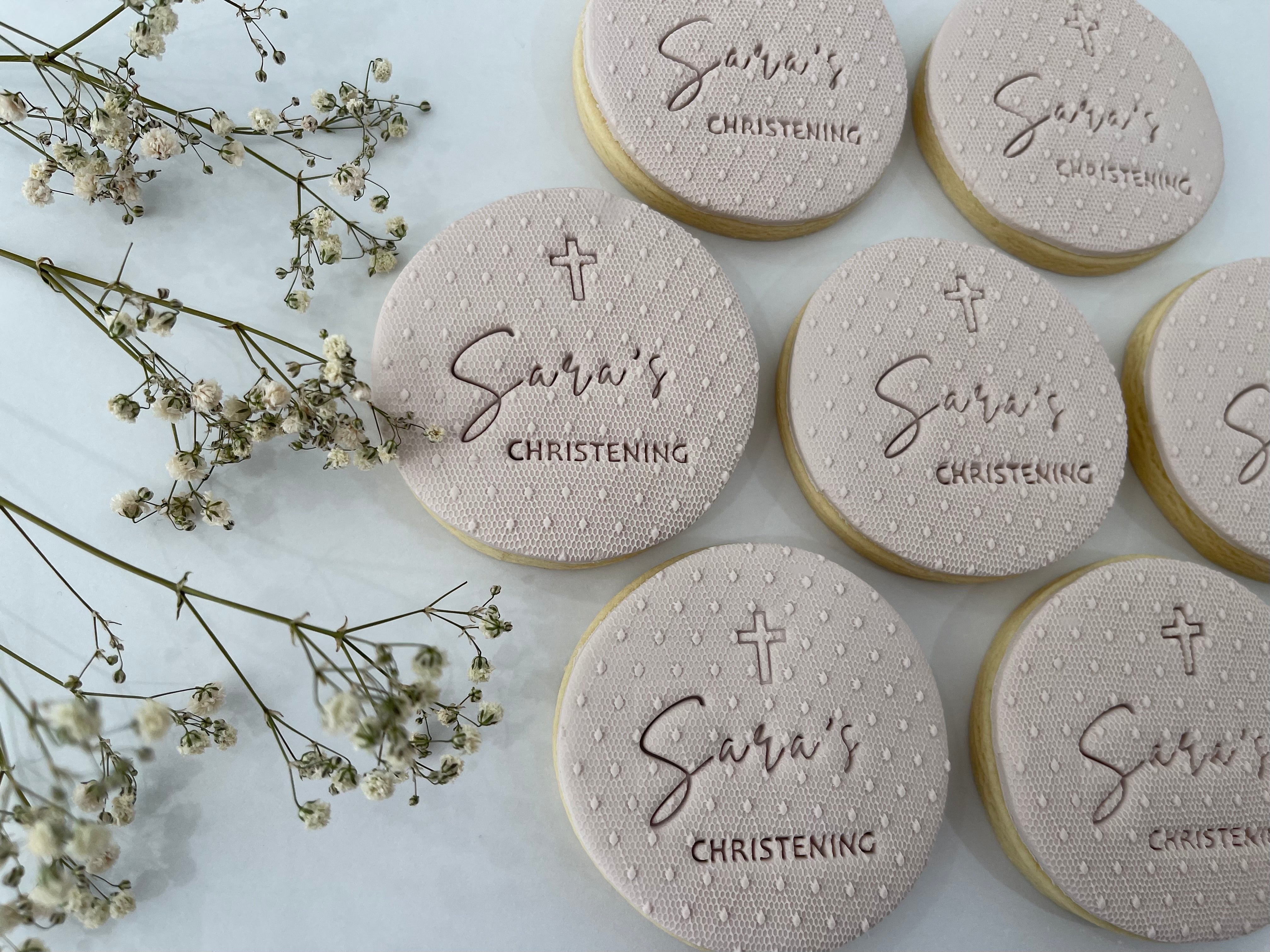Christening Cookies Personalised - Sophia's Cookie Creations