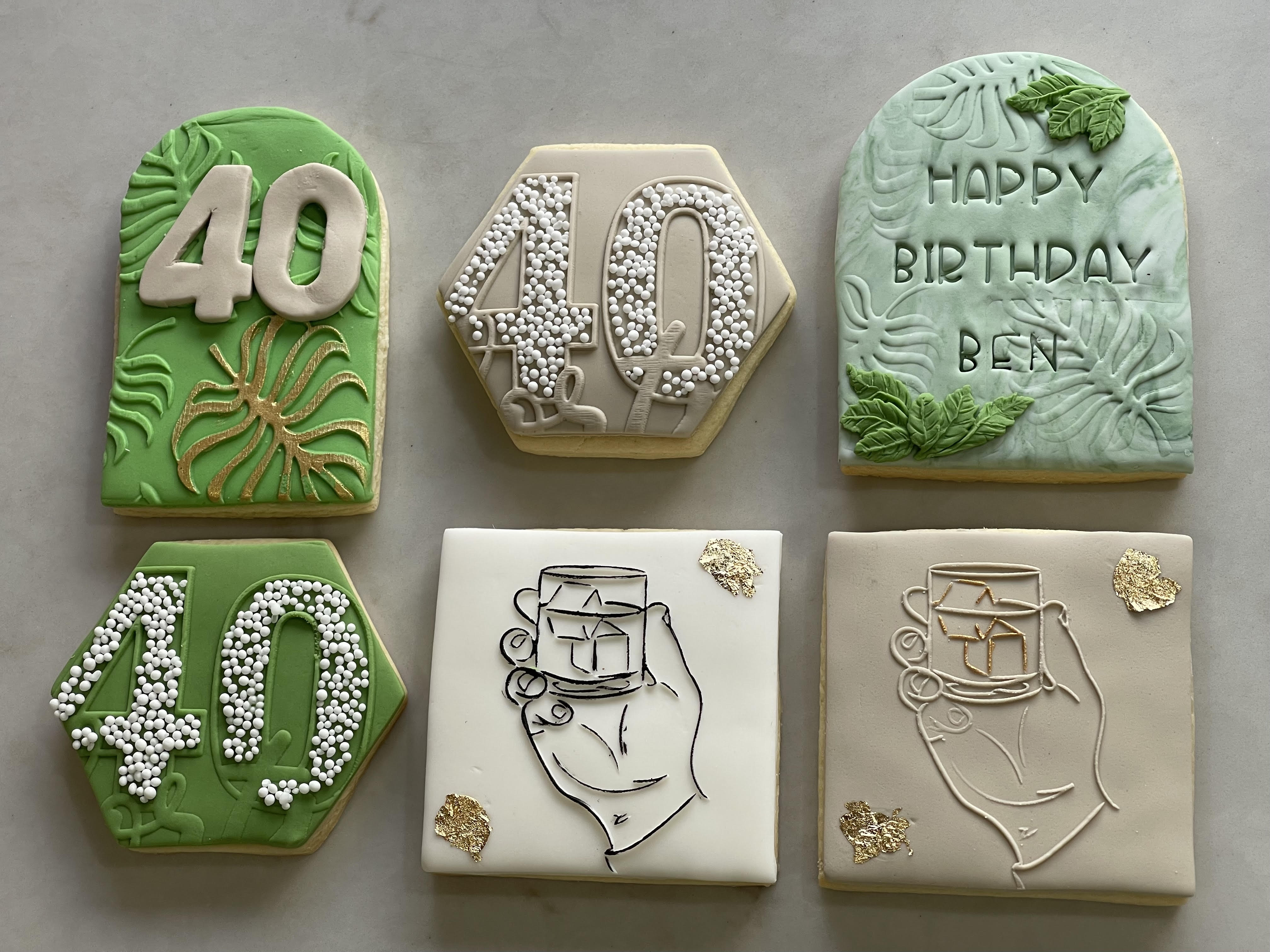 40th Birthday Party Cookies - Sophia's Cookie Creations