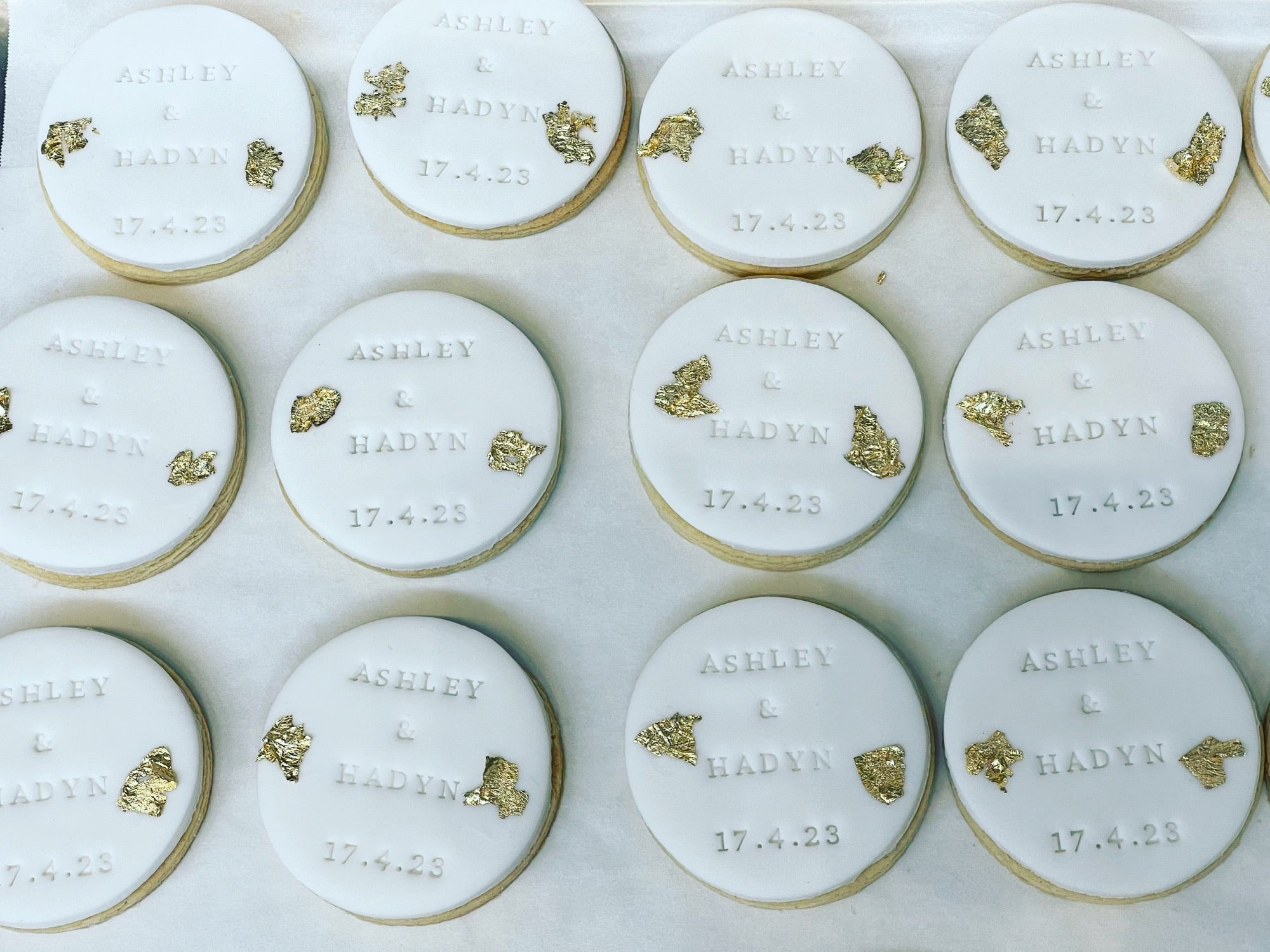 Personalised Wedding Date Cookies - Sophia's Cookie Creations