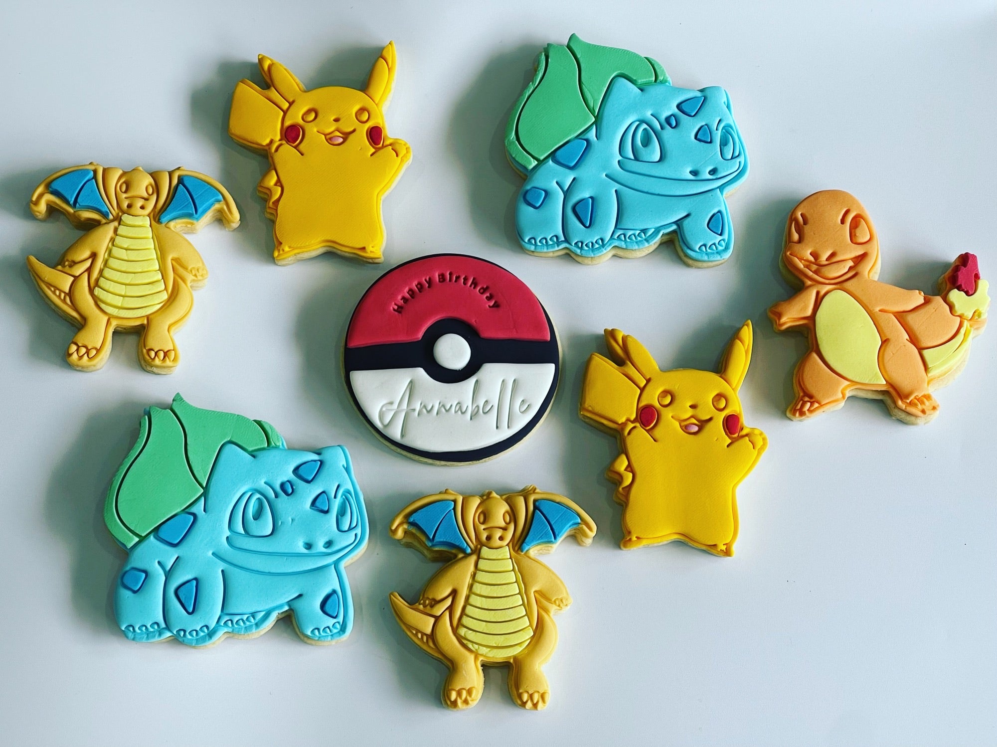 Pokemon Cookies Personalised - Sophia's Cookie Creations