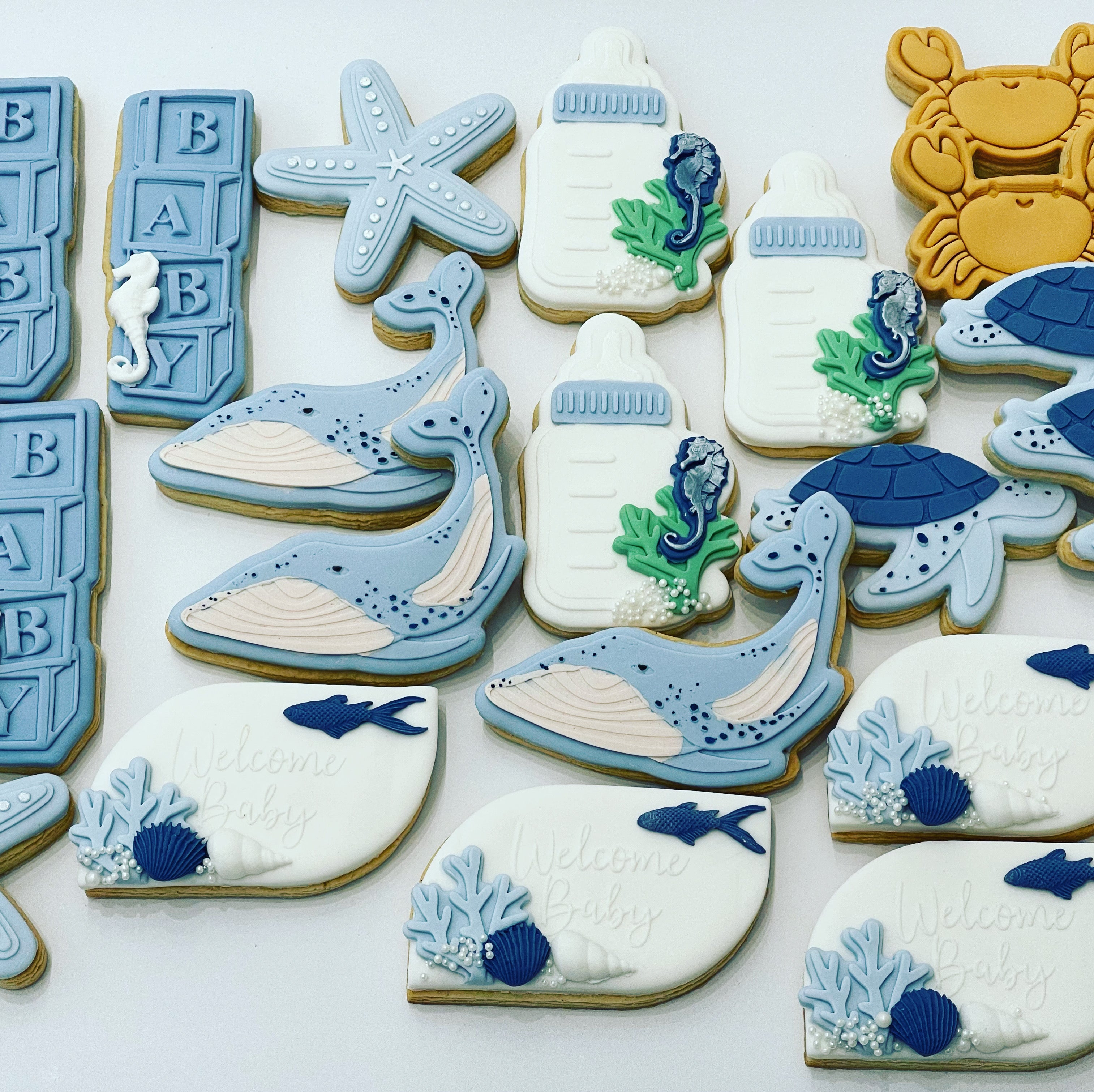 Sea Baby Shower Cookies - Sophia's Cookie Creations