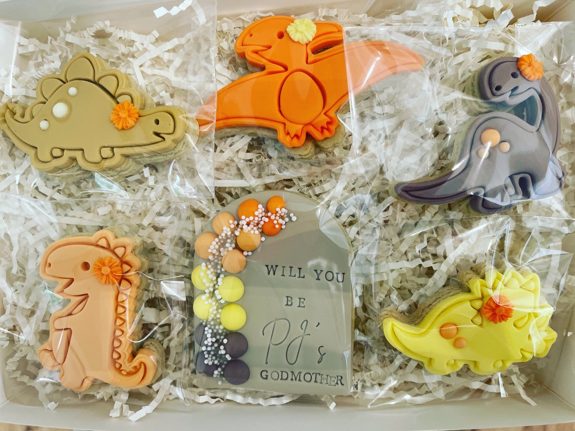 Godparent Proposal Dinosaurs Pack - Sophia's Cookie Creations